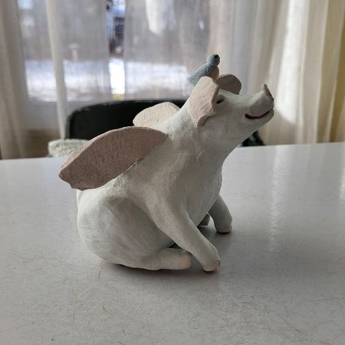 Project: Turquoise pig by Laurie Pettigrew – Pottery Log